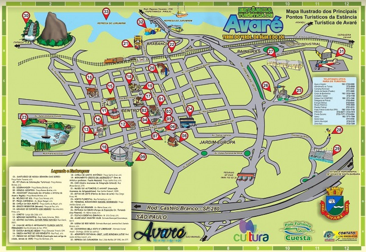 Cartunista lança mapa ilustrado dos pontos turísticos de Avaré ...